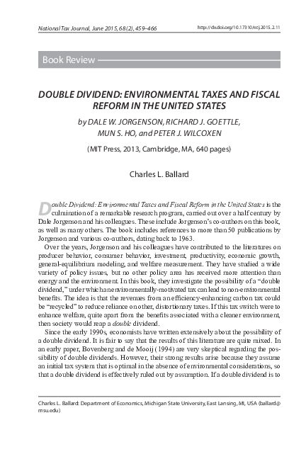 (PDF) Double Dividend