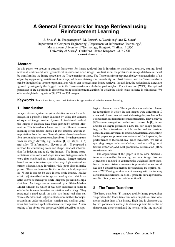 (PDF) A General Framework for Image Retrieval using Reinforcement Learning