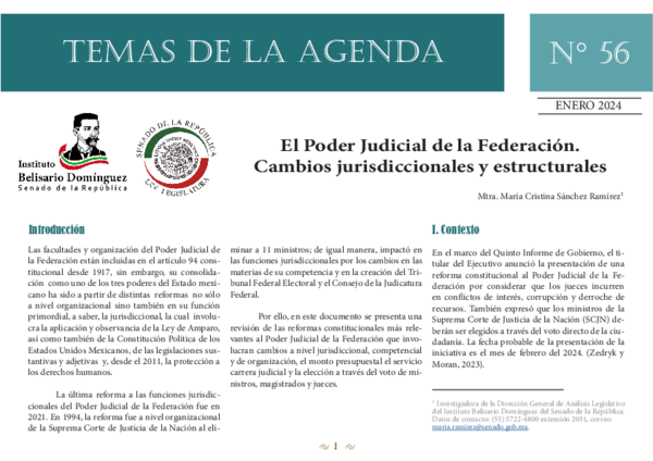 (PDF) Temas de la agenda n° 56 El Poder Judicial de la Federación ...