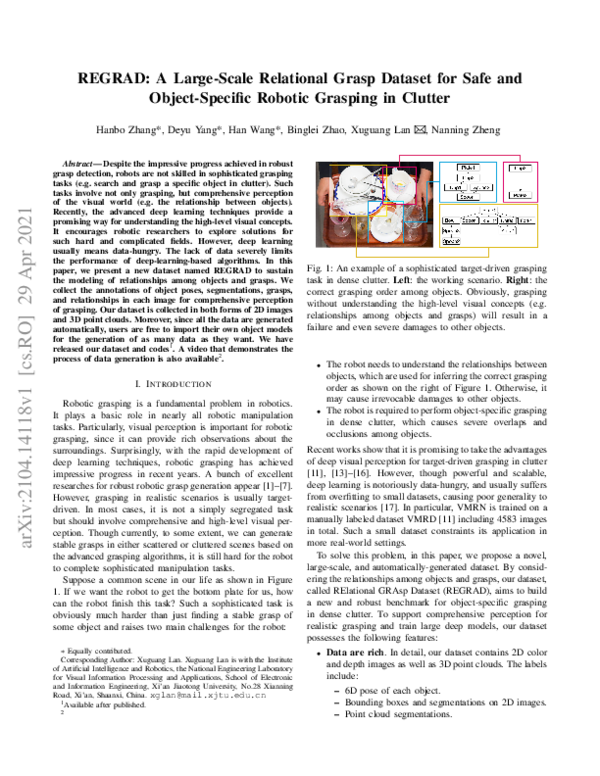 (PDF) REGRAD: A Large-Scale Relational Grasp Dataset for Safe and Object-Specific Robotic ...
