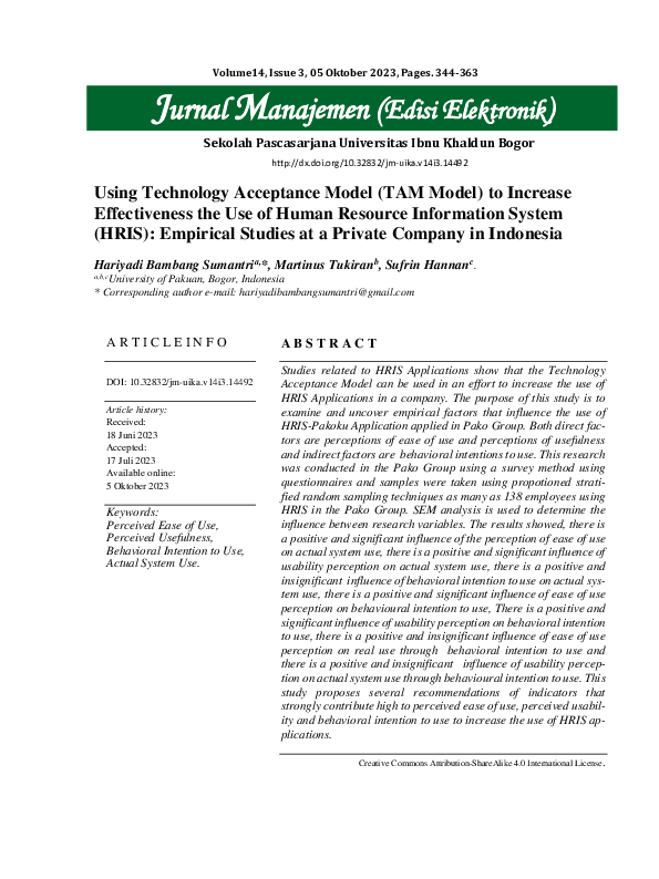(PDF) Using Technology Acceptance Model (TAM Model) to Increase ...
