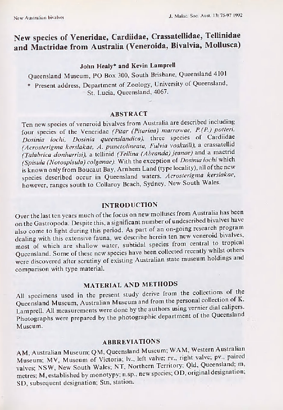 (PDF) New species of Veneridae, Cardiidae, Crassatellidae, Tellinidae ...