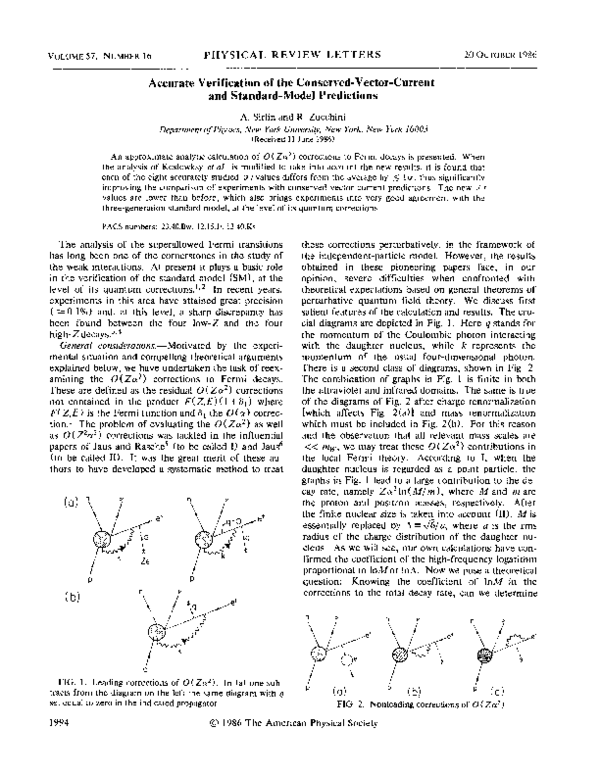 (PDF) Accurate Verification of the Conserved-Vector-Current and Standard-Model Predictions