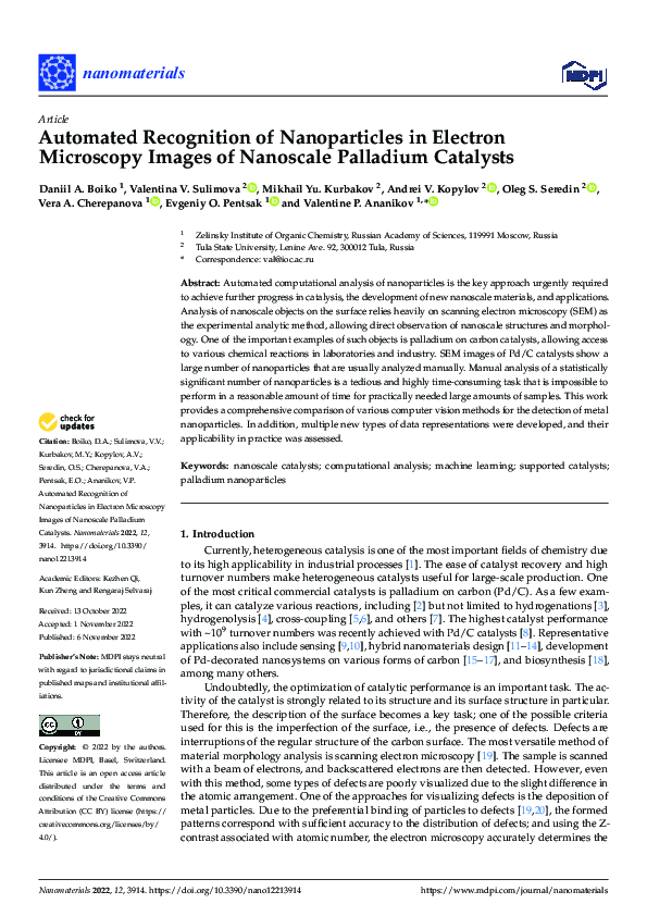 (PDF) Automated Recognition of Nanoparticles in Electron Microscopy ...