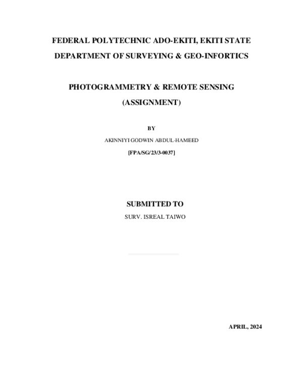 (PDF) Topographic survey report