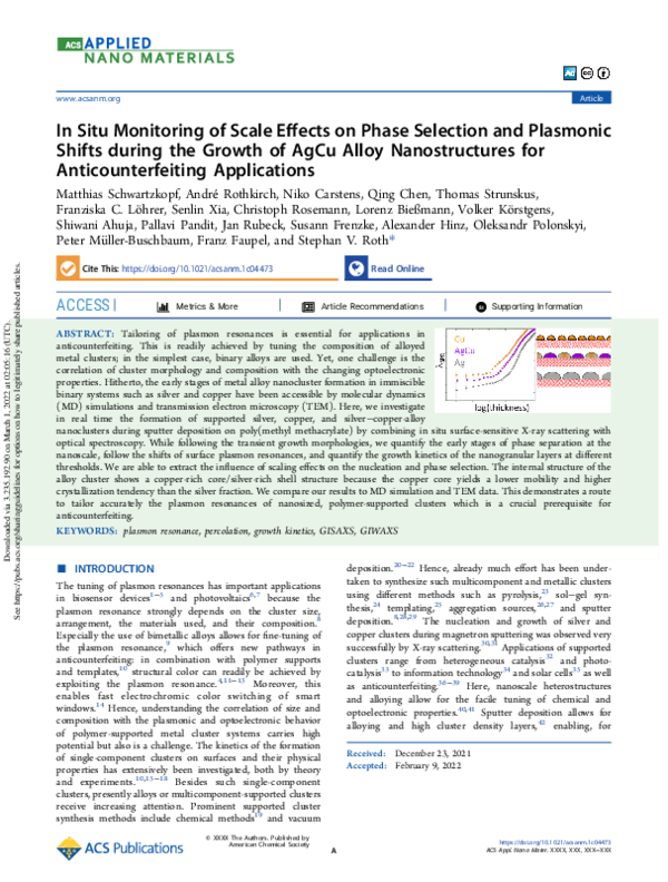 (PDF) In Situ Monitoring of Scale Effects on Phase Selection and ...
