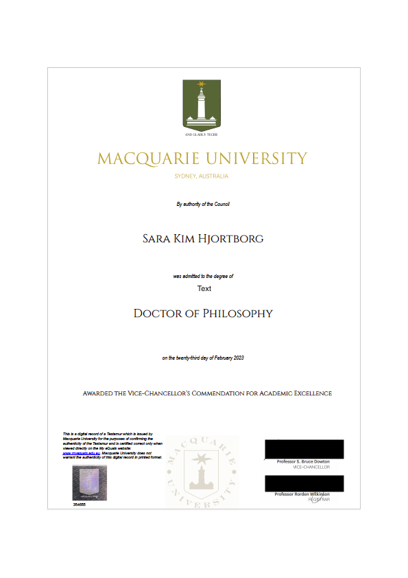 (PDF) The Vice-Chancellor's Commendation for Academic Excellence