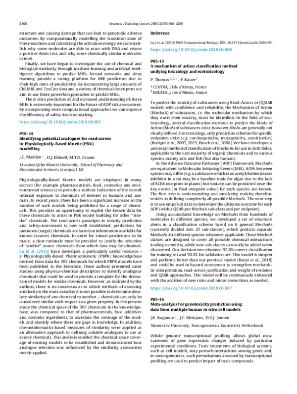 (PDF) Identifying potential analogues for read-across in ...