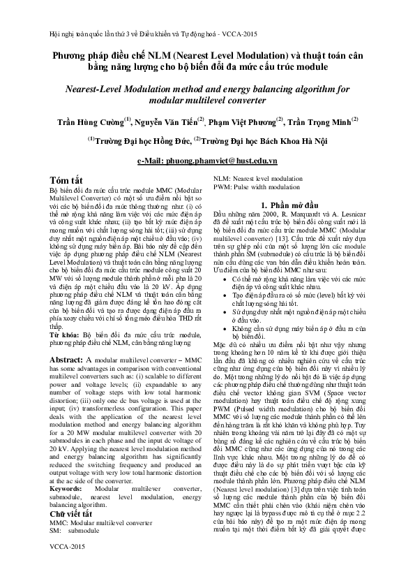 (PDF) Phương pháp điều chế NLM (Nearest Level Modulation) và thuật toán ...