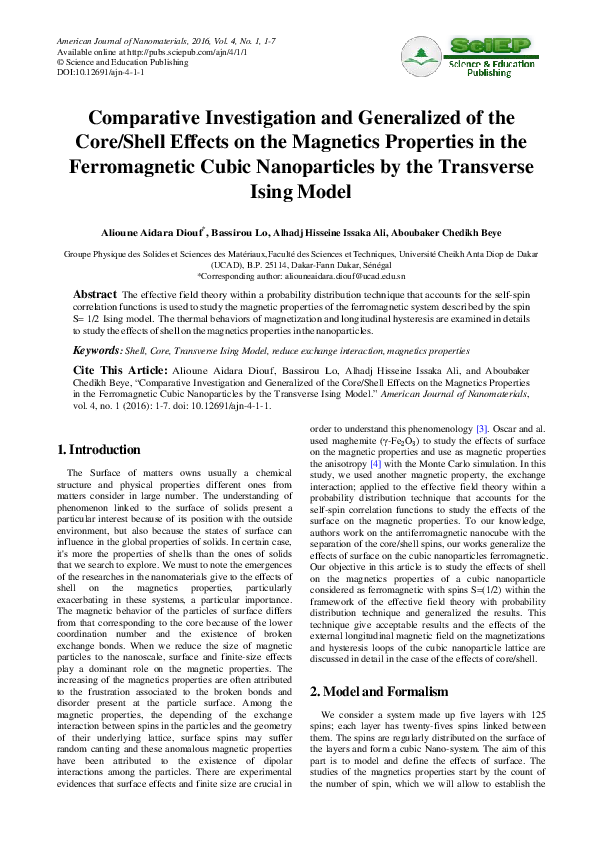 (PDF) Comparative Investigation and Generalized of the Core/Shell ...