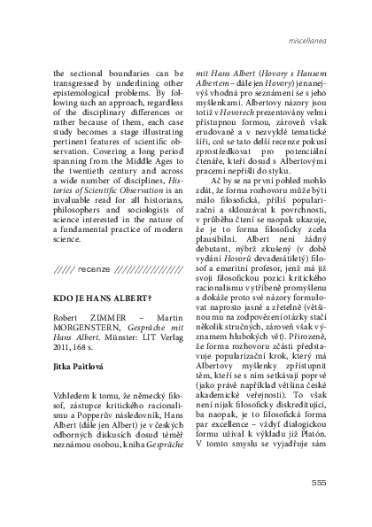 (PDF) Kdo je Hans Albert