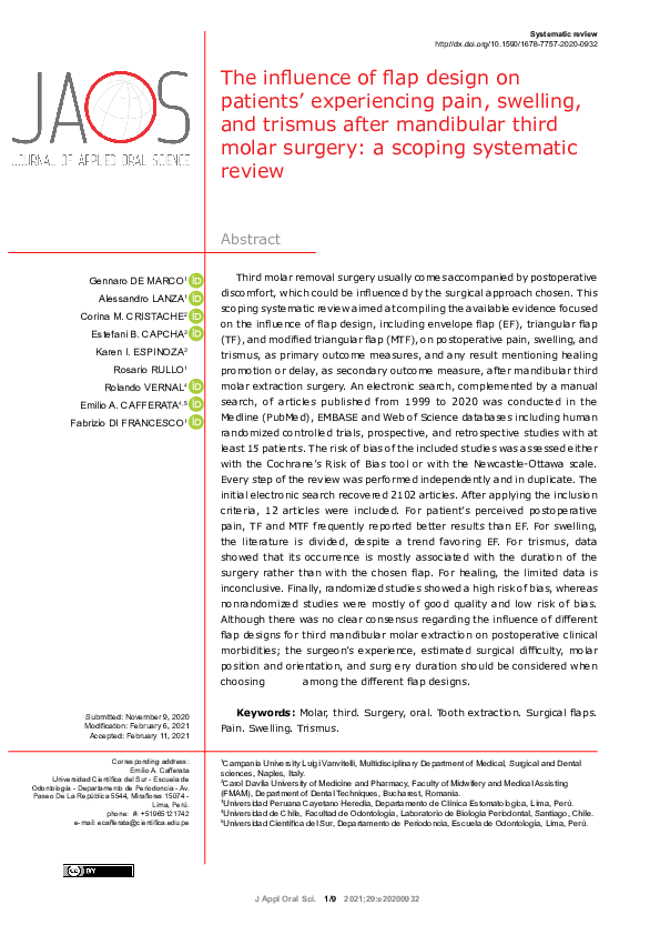 (PDF) Flap Design Effects on Third Molar Surgery Outcomes