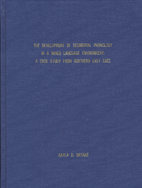 (PDF) The development of segmental phonology in a mixed language environment: a case study from ...