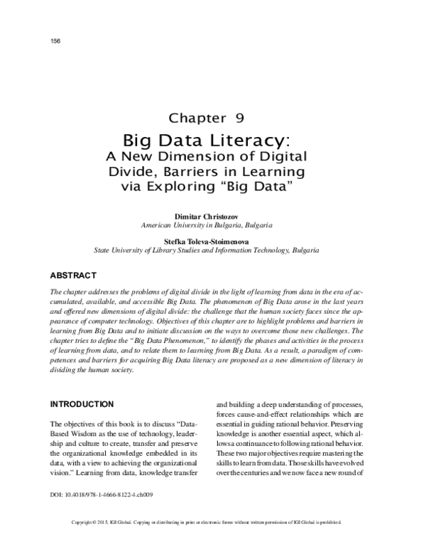 (PDF) Big Data Literacy