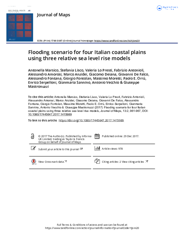 (PDF) Flooding scenario for four Italian coastal plains using three ...