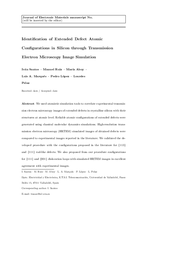 (PDF) Identification of Extended Defect Atomic Configurations in ...