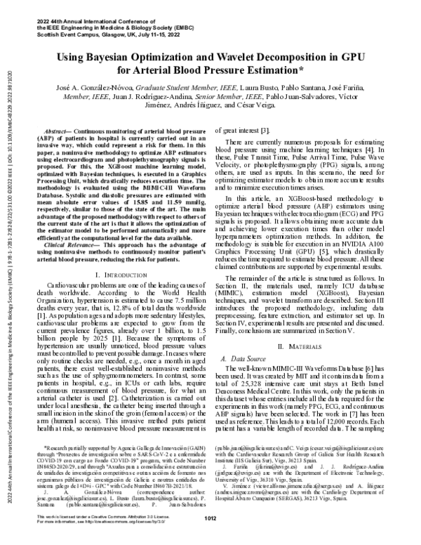 (PDF) Using Bayesian Optimization and Wavelet Decomposition in GPU for Arterial Blood Pressure ...