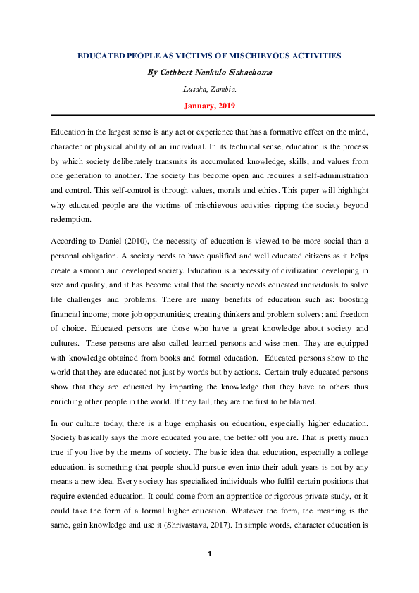 (PDF) EDUCATED PEOPLE AS VICTIMS OF MISCHIEVOUS ACTIVITIES