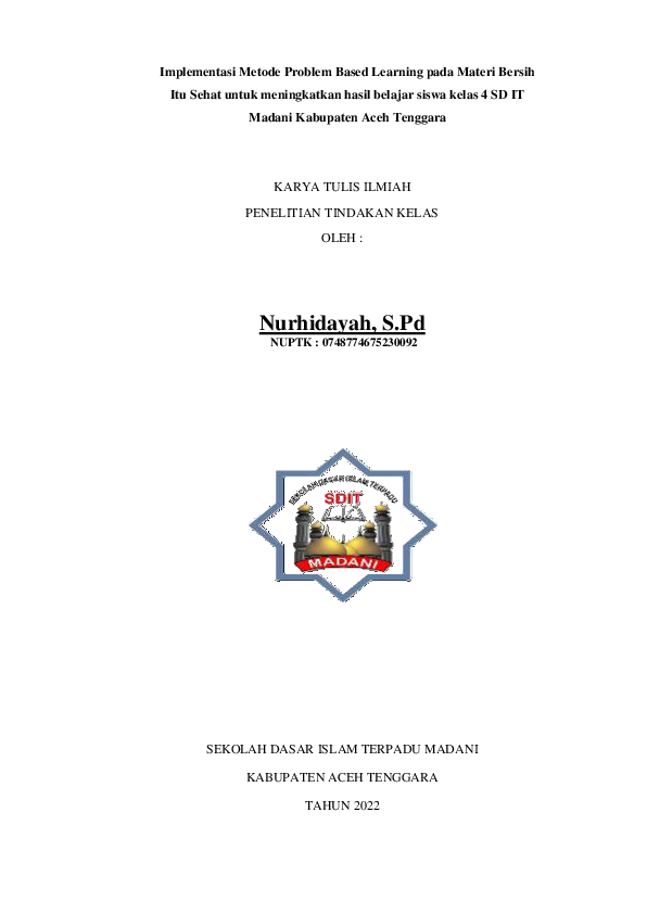 (PDF) PTK Implementasi Metode Problem Based Learning