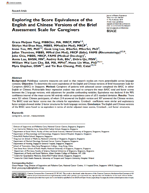 (PDF) Exploring the Score Equivalence of the English and Chinese ...