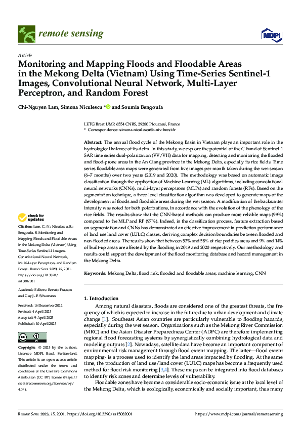 (PDF) Monitoring and Mapping Floods and Floodable Areas in the Mekong Delta (Vietnam) Using Time ...