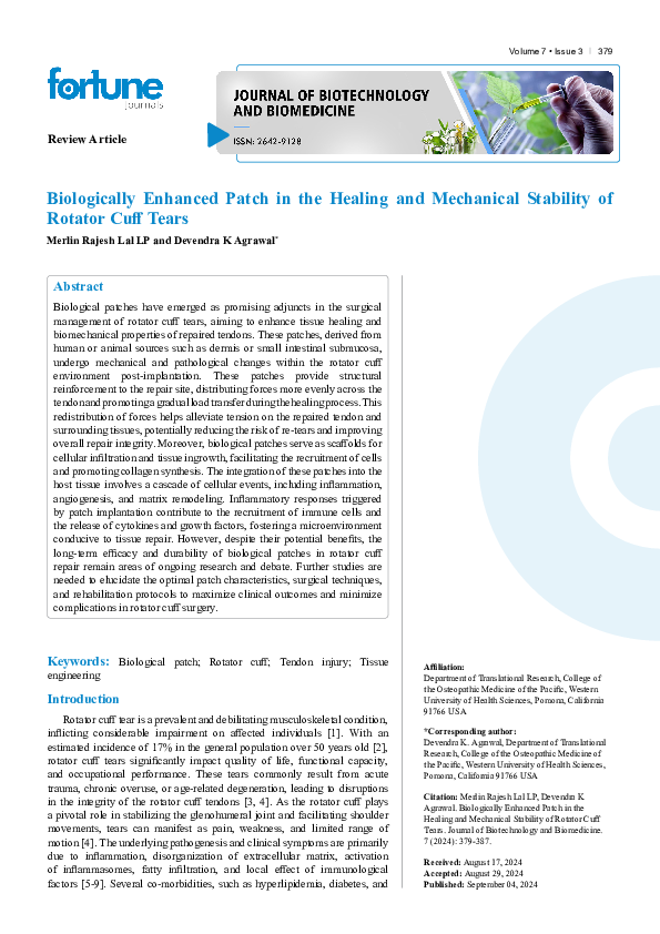 (PDF) Biologically Enhanced Patch in the Healing and Mechanical ...