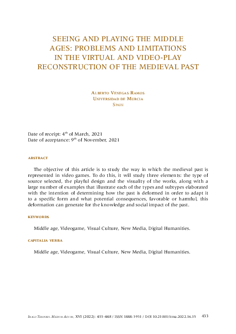 (PDF) Seeing and Playing the Middle Ages: Problems and Limitations in ...