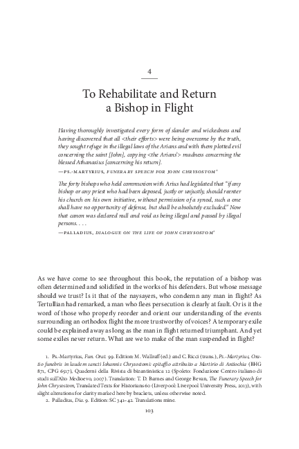 (PDF) 4. To Rehabilitate and Return a Bishop in Flight