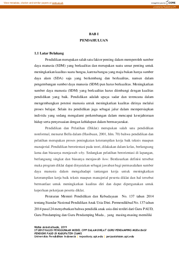 (PDF) Studi Evaluasi Penggunaan Model Cipp Dalam Diklat Guru Pendamping ...