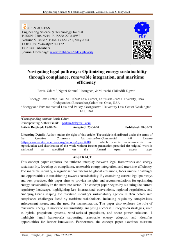 (PDF) Navigating legal pathways: Optimizing energy sustainability ...