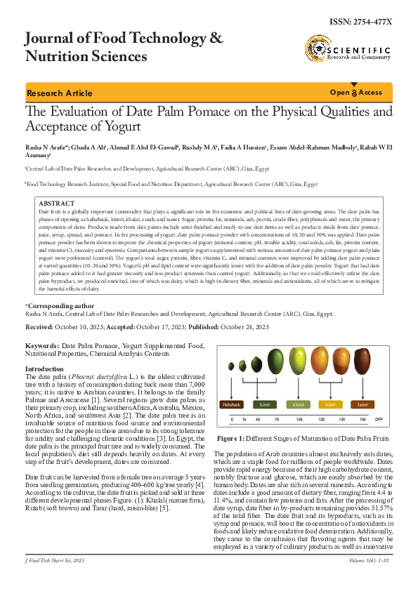 (PDF) The Evaluation of Date Palm Pomace on the Physical Qualities and ...