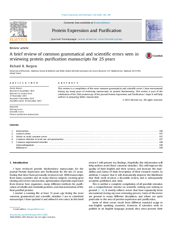 (PDF) A brief review of common grammatical and scientific errors seen ...
