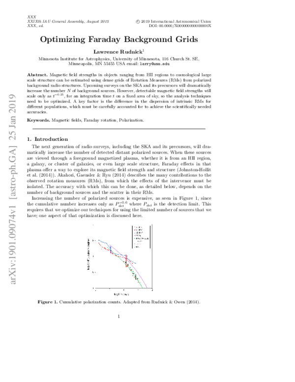 (PDF) Optimizing Faraday Background Grids