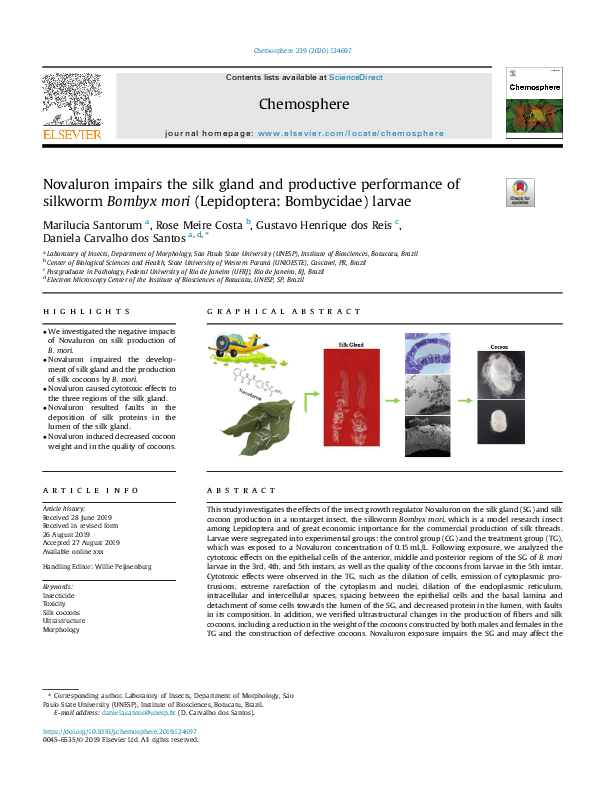 (PDF) Novaluron impairs the silk gland and productive performance of ...