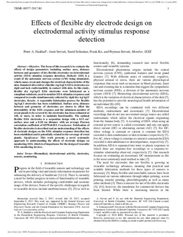 (PDF) Effects of Flexible Dry Electrode Design on Electrodermal ...
