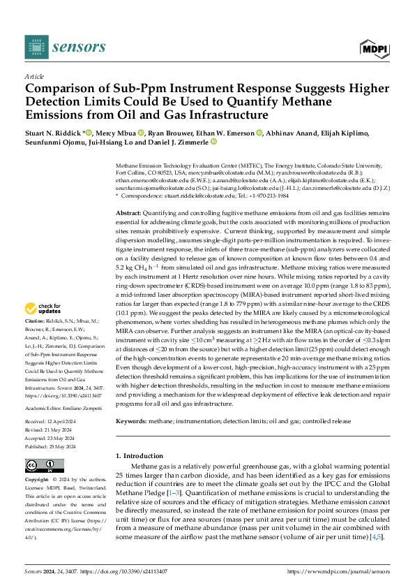 (PDF) Comparison of Sub-Ppm Instrument Response Suggests Higher ...