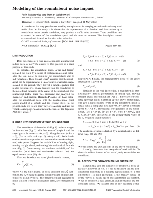 (PDF) Roundabout Noise Reduction Modeling