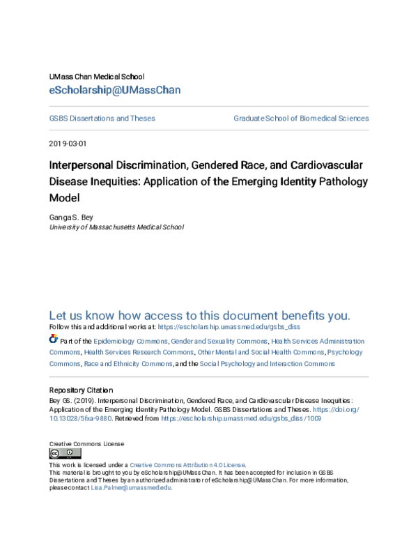 (PDF) Interpersonal Discrimination, Gendered Race, and Cardiovascular ...