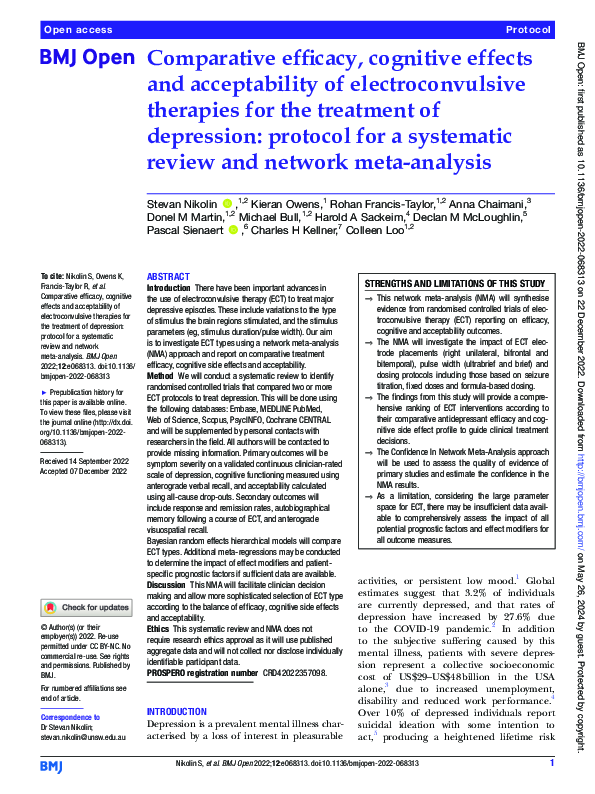(PDF) Comparative efficacy, cognitive effects and acceptability of ...