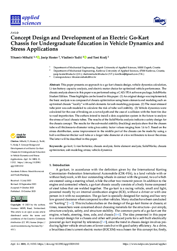 (PDF) Concept Design and Development of an Electric Go-Kart Chassis for ...