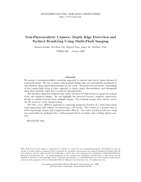 (PDF) Non-photorealistic camera