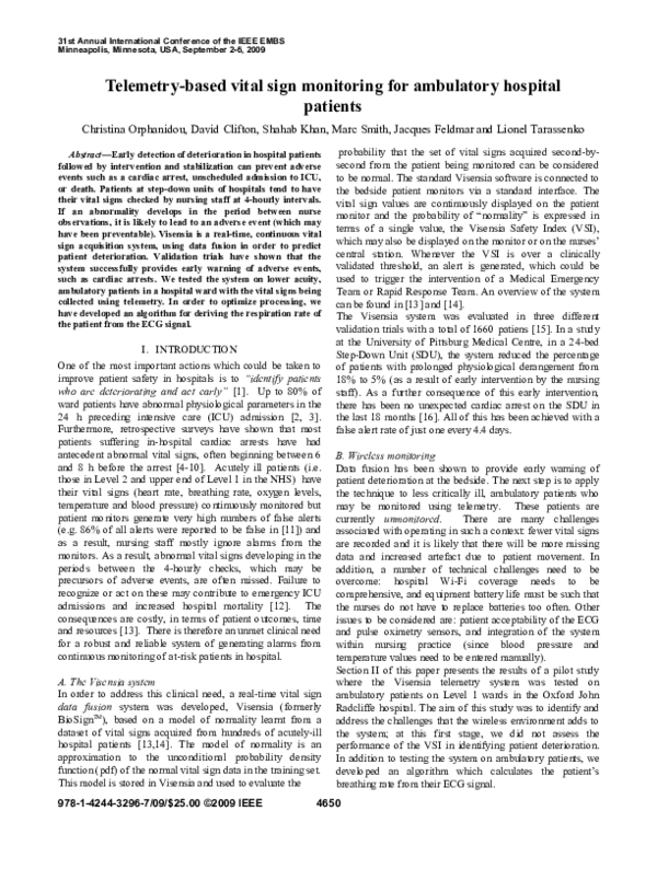 (PDF) Telemetry-based vital sign monitoring for ambulatory hospital ...