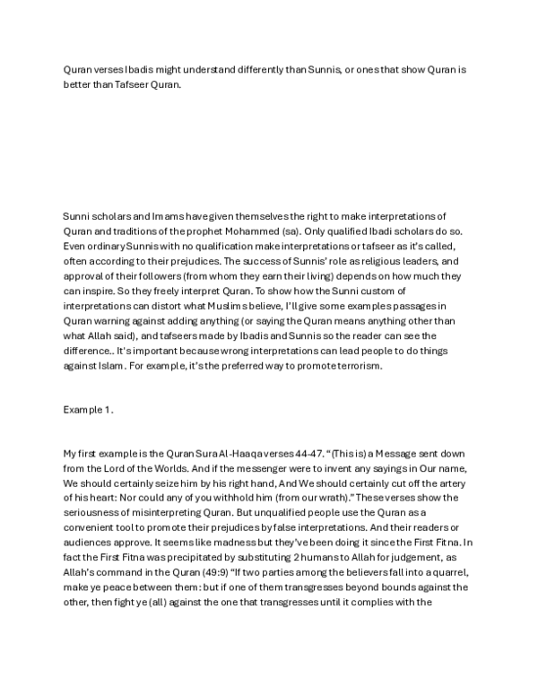 (PDF) The First Fitna and other consequences of Tafseer Quran