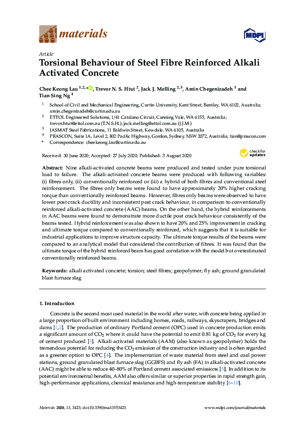 (PDF) Torsional behaviour of steel fibre-reinforced oil palm shell ...