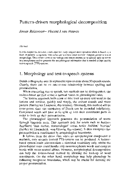 (PDF) Pattern-driven morphological decomposition