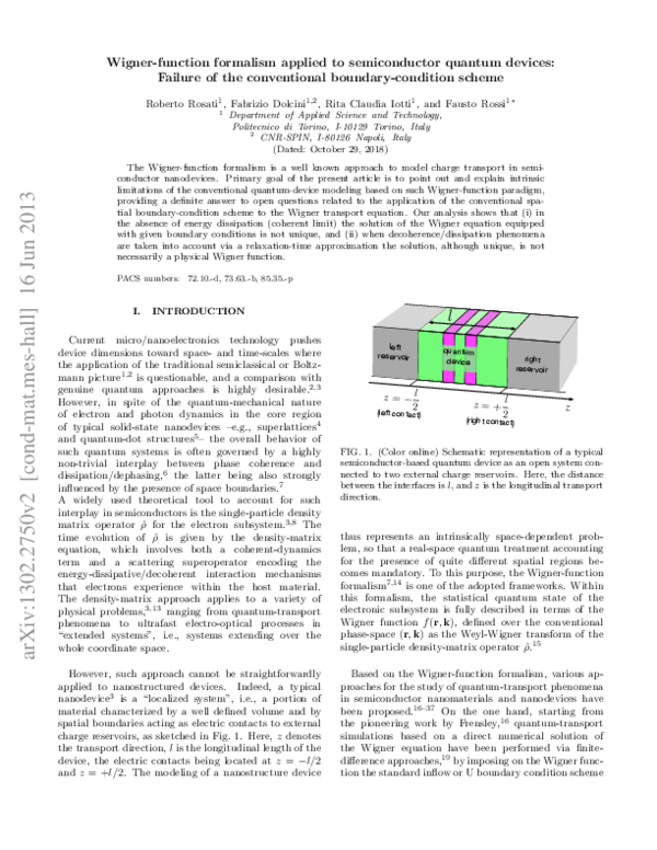 (PDF) Wigner-function formalism applied to semiconductor quantum devices: Failure of the ...
