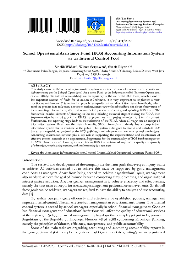 (PDF) School Operational Assistance Fund (BOS) Accounting Information ...