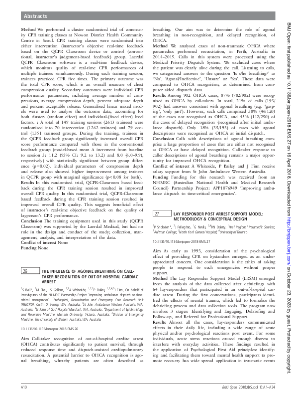 (PDF) 27 Lay responder post arrest support model: methodology ...