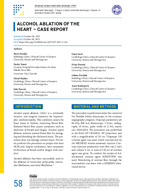 (PDF) Alcohol ablation of the heart – Case report