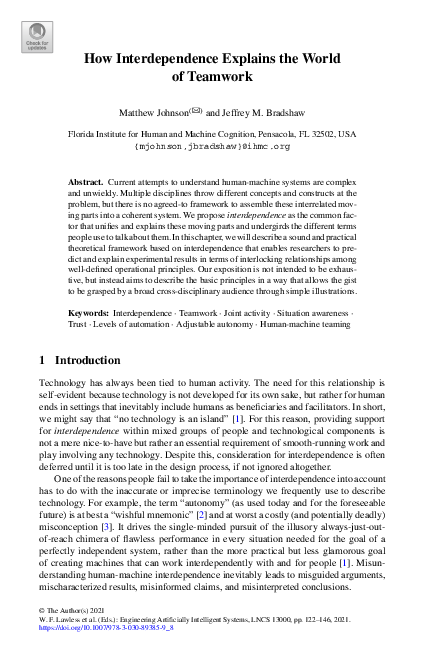 (PDF) How Interdependence Explains the World of Teamwork